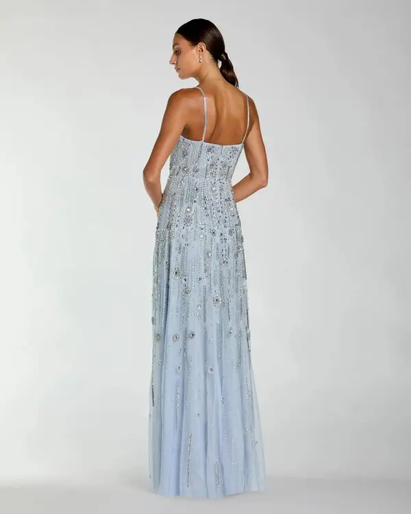 Mac Duggal Embellished A-Line Gown - Powder Blue | Editorialist