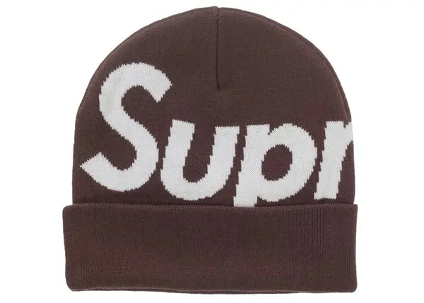 Supreme Logo Beanie - Brown