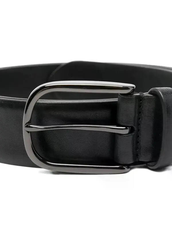 Officine Creative Leather Belt With Silver-tone Buckle