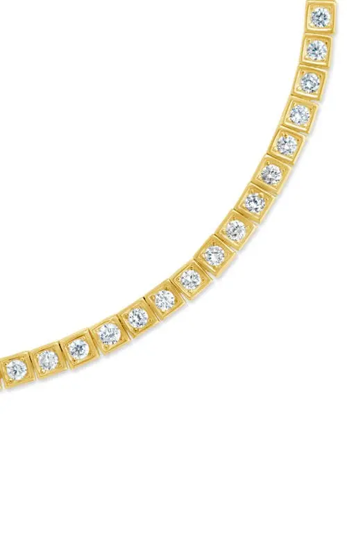 Sterling Forever Christina Cubic Zirconia Tennis Bracelet - Gold
