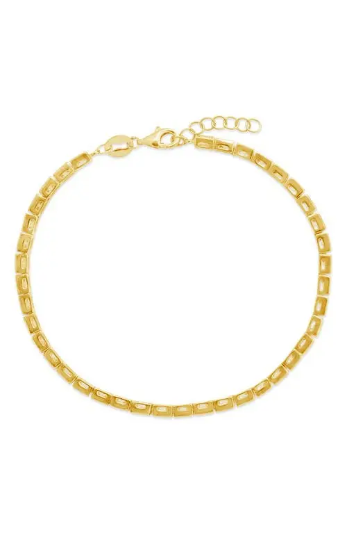 Sterling Forever Christina Cubic Zirconia Tennis Bracelet - Gold