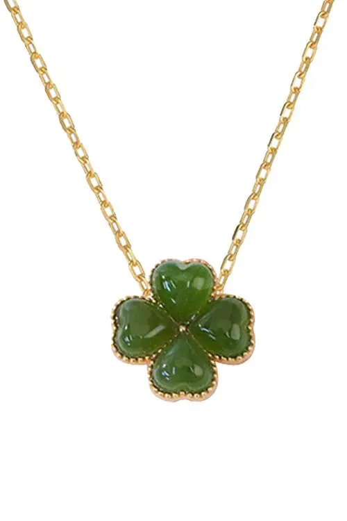 SEREE Jardin Jade Pendant Necklace - Green