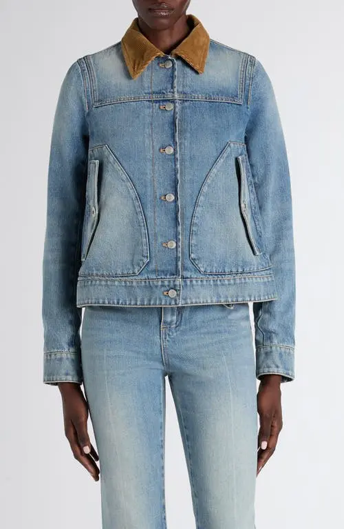 Alexander McQueen Boxy Denim Jacket - Royal