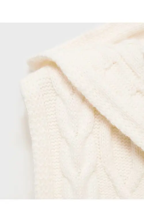 Mango Hooded Cable-knit Vest