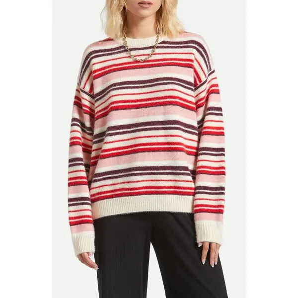 Brixton Striped Crewneck Sweater