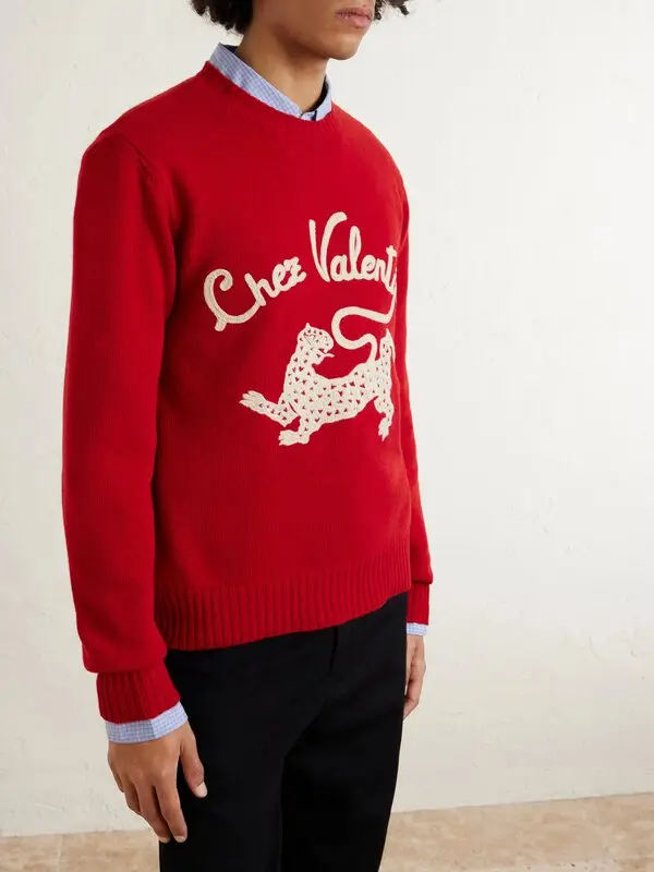 Valentino Garavani Embroidered Virgin Wool Sweater