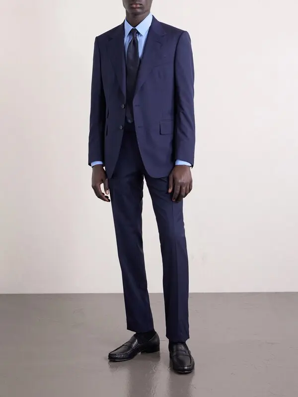 TOM FORD Cotton-poplin Shirt - Blue