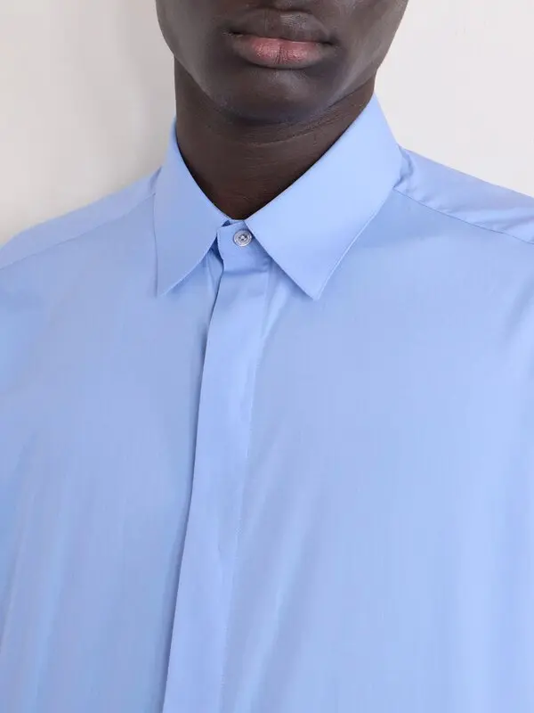TOM FORD Cotton-poplin Shirt - Blue