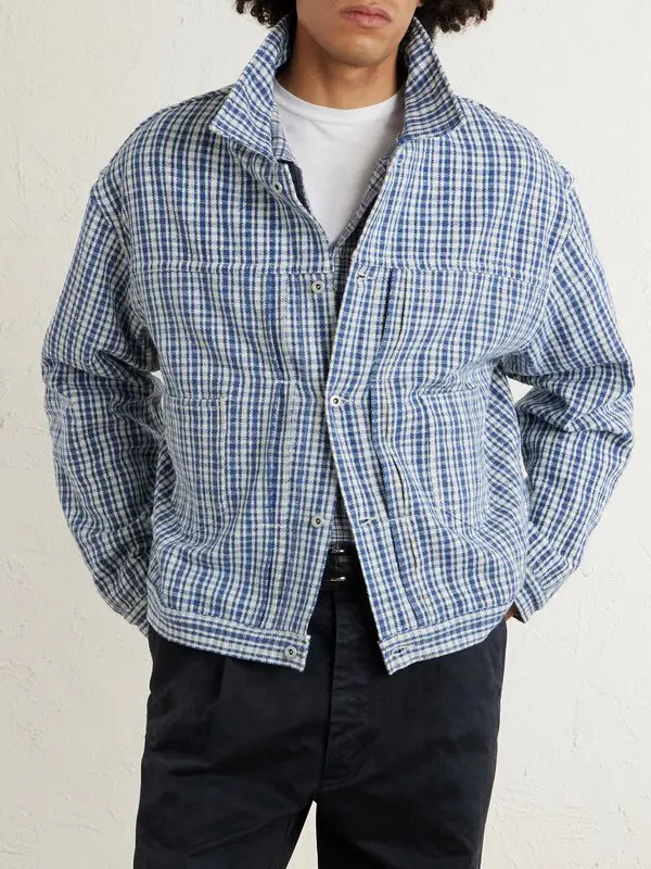 STORY MFG. Sundae Checked Cotton Jacket