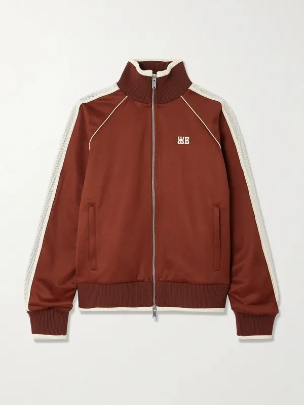 WALES BONNER Anthem Embroidered Track Jacket - Brown