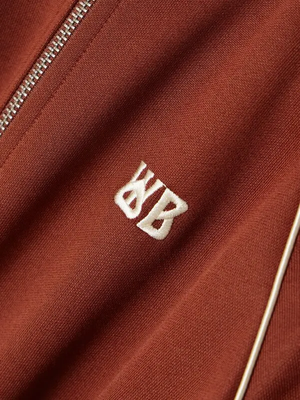 WALES BONNER Anthem Embroidered Track Jacket - Brown