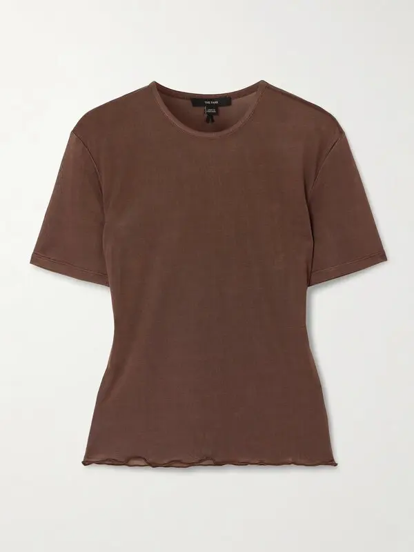 THE PARK Luna Semi-sheer Lyocell T-shirt