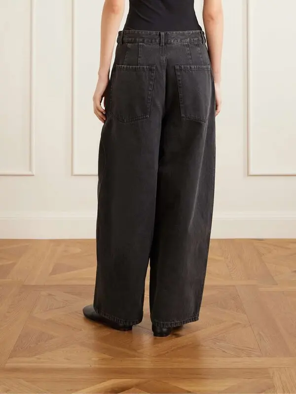 Sea Lyssa Low-rise Wide-leg Jeans - Black