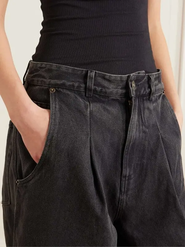 Sea Lyssa Low-rise Wide-leg Jeans - Black