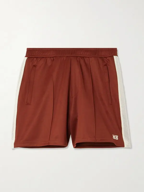 WALES BONNER Motion Embroidered Jersey Shorts
