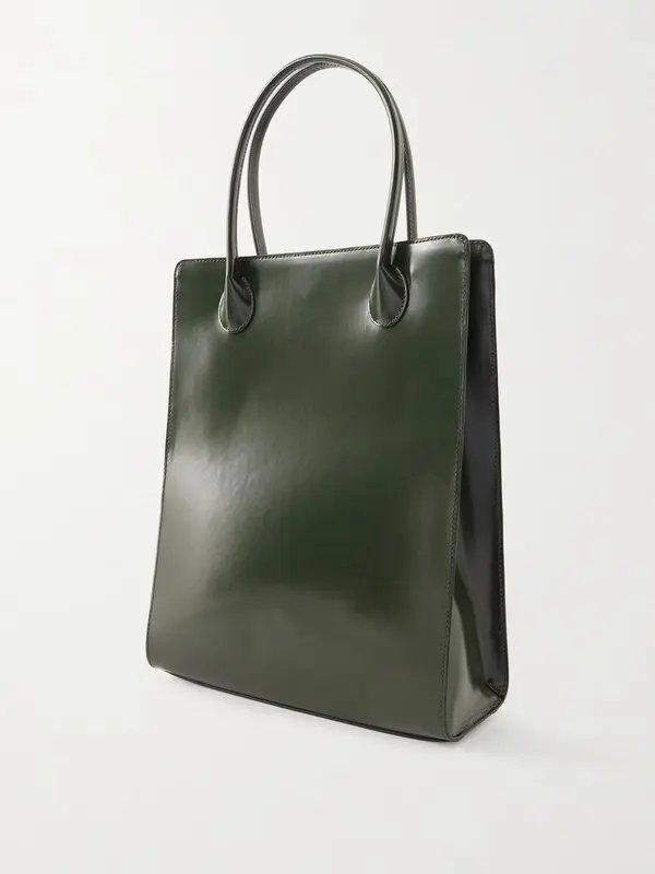 Lié Studio The Jane Patent-leather Tote - Green