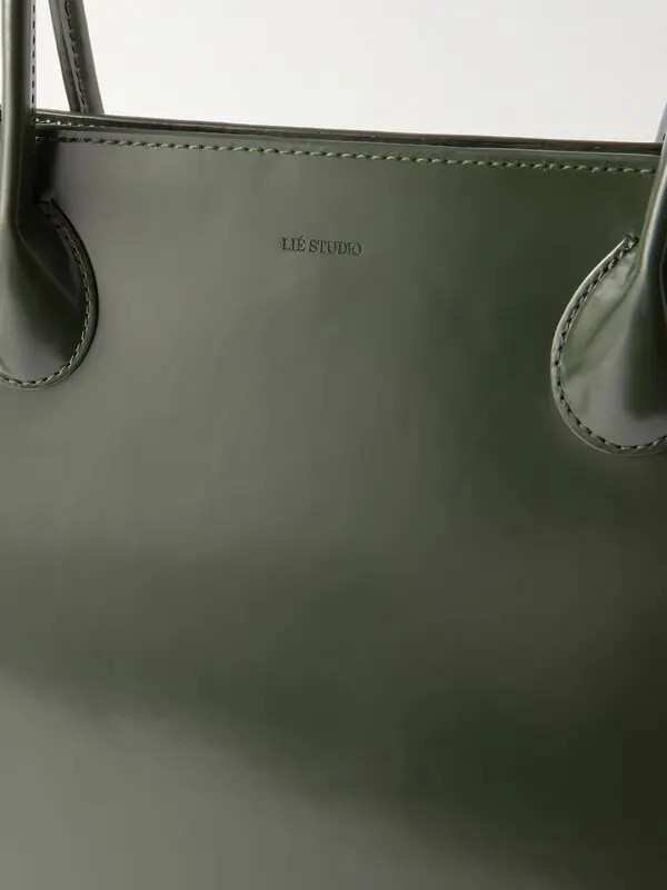 Lié Studio The Jane Patent-leather Tote - Green