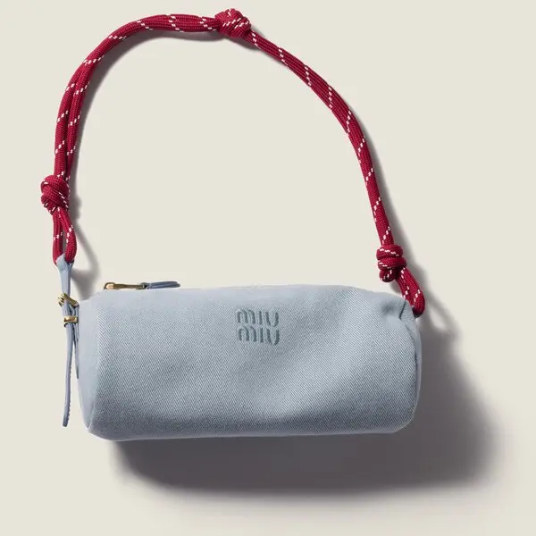 Miu Miu Gabardine Pouch - Astral Blue/amaranth