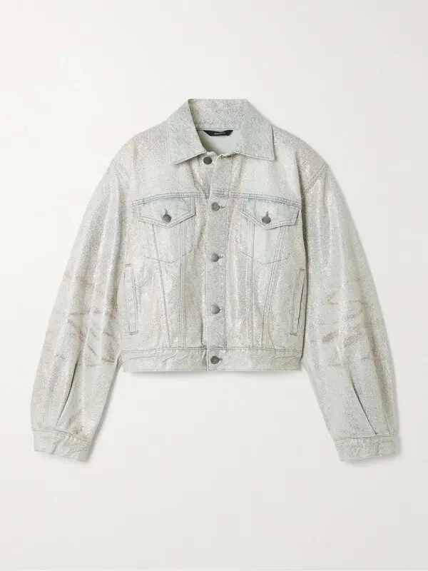 HAIKURE Simon Glam Glittered Denim Jacket - Light Denim