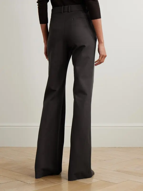 JOSEPH Tafira Stretch-gabardine Straight-leg Pants - Brown
