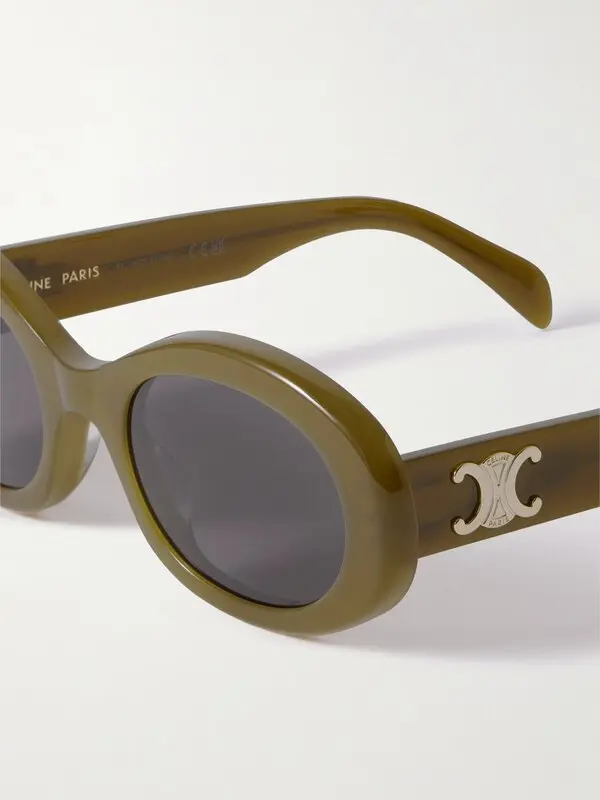 Celine Triomphe Oval-frame Sunglasses