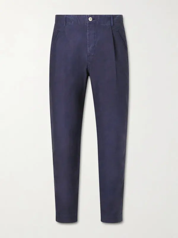 Folk Assembly Slim-fit Cotton-twill Trousers