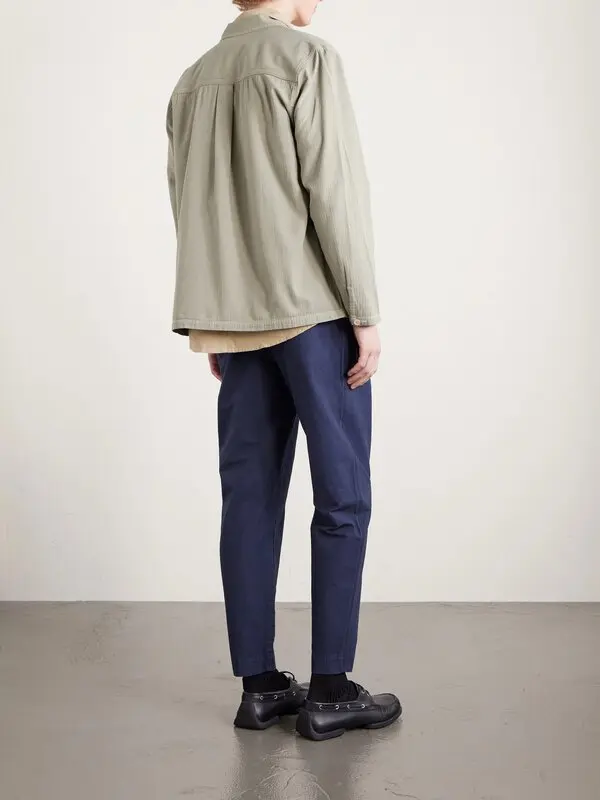 Folk Assembly Slim-fit Cotton-twill Trousers