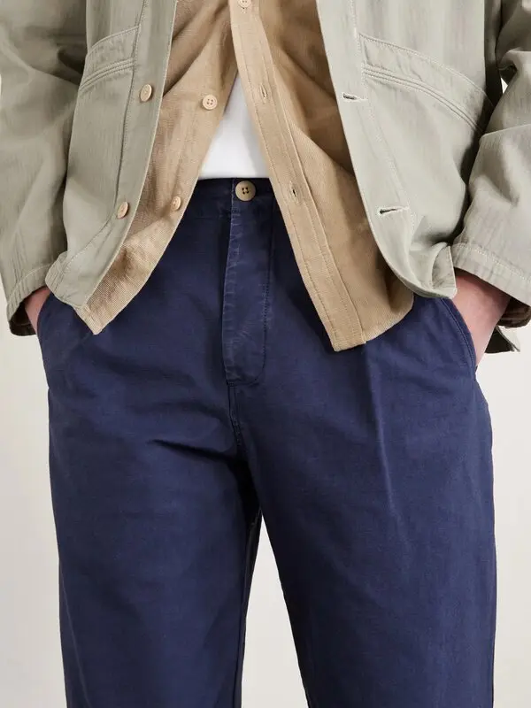 Folk Assembly Slim-fit Cotton-twill Trousers