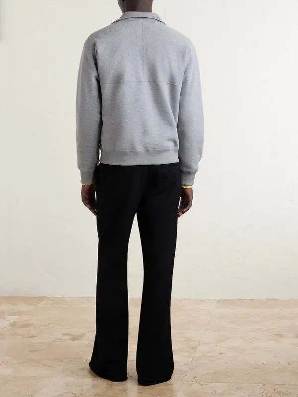 JIL SANDER Cotton-jersey Half-zip Sweatshirt