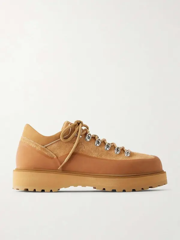 Diemme Cornaro Gomma Rubber-trimmed Suede Boots - Tan