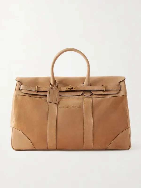 Brunello Cucinelli Suede Weekend Bag - Brown