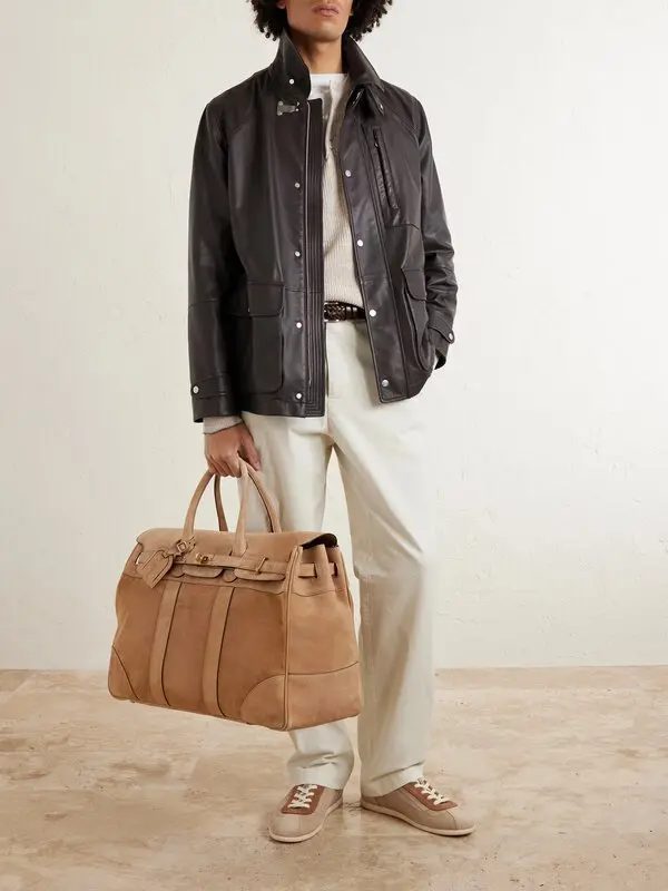 Brunello Cucinelli Suede Weekend Bag
