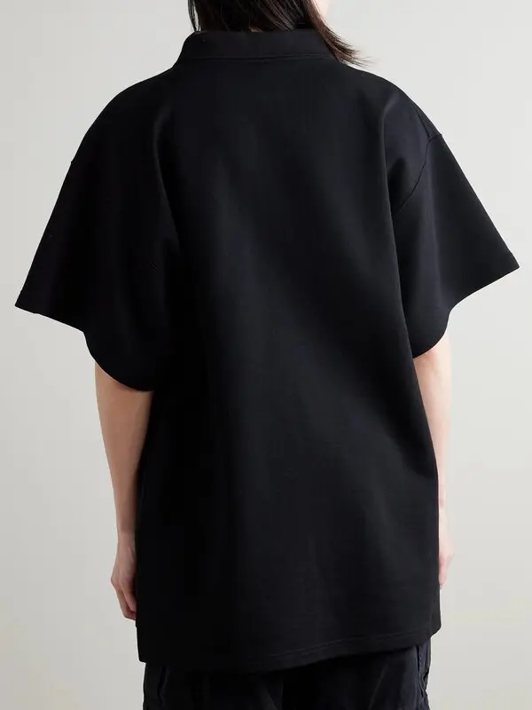 Balenciaga Oversized Logo-embroidered Cotton Polo Shirt
