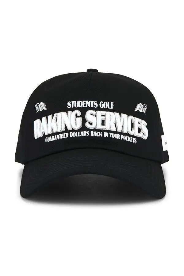 STUDENTS GOLF Raking Services Snap Back Cap - Black