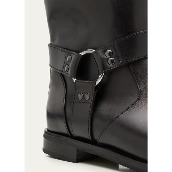 Manolo Blahnik Calica Leather Moto Ankle Boots