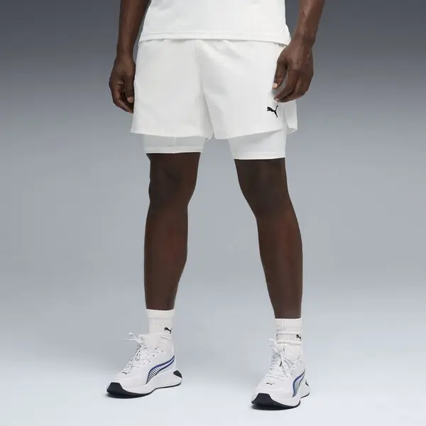 PUMA Pwrmode Training 2-in-1 Stretch Woven Shorts - White
