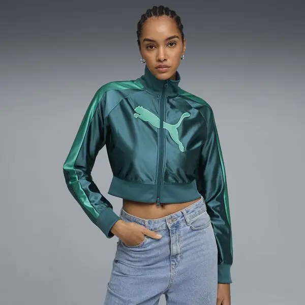 PUMA Future..archive T7 Cropped Track Jacket - Green