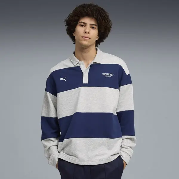 PUMA Porsche Legacy Long Sleeve Polo Shirt - Blue