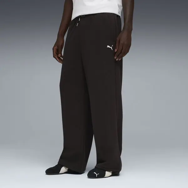 PUMA Wardrobe Essentials Wide Leg Sweatpants - Black