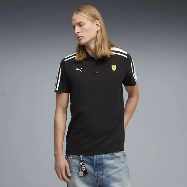 PUMA Scuderia Ferrari T7 Polo Shirt - Black