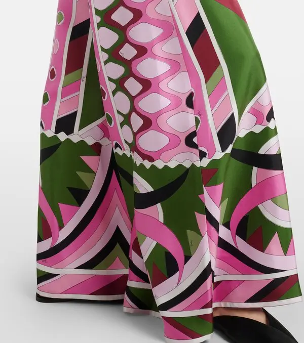 Emilio Pucci Vivara Wide-leg Silk Pants - Pink