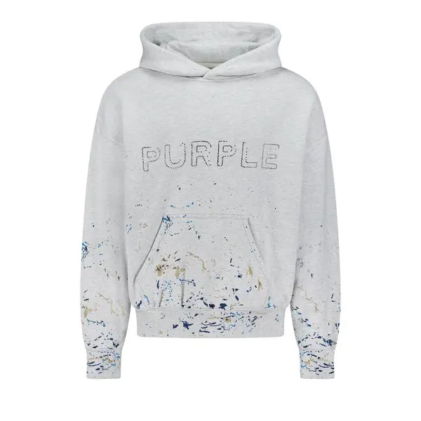 PURPLE BRAND Paint Splatter Logo Hoodie