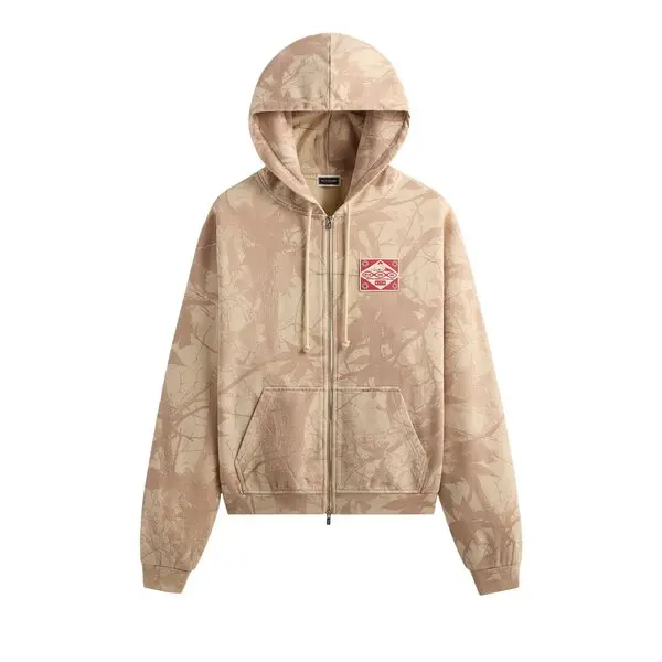Kith For Columbia Camo Vintage Braxton Zip Up Hoodie 'veil - Tan