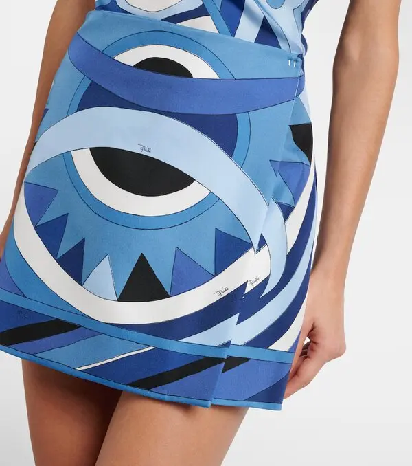Emilio Pucci Vivara Silk Miniskirt