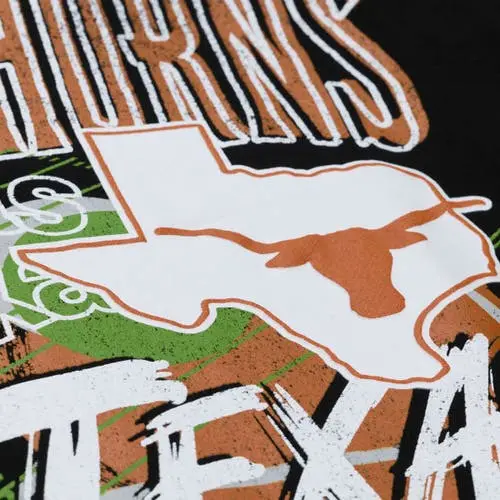 Mitchell & Ness Texas Longhorns Half Time Fleece Crewneck Sweatshirt - Black