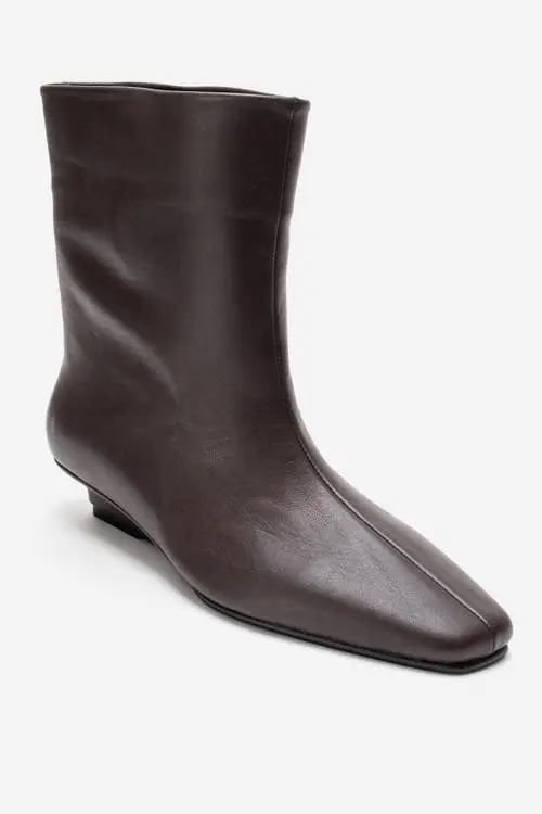 FOREVER & ALWAYS SHOES Leather Ankle Boots - Brown