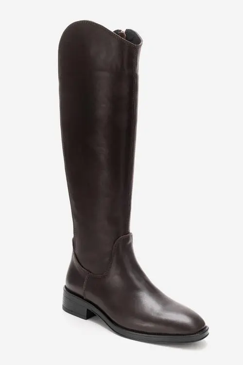 FOREVER & ALWAYS SHOES Ruiz Leather Knee High Boots - Brown