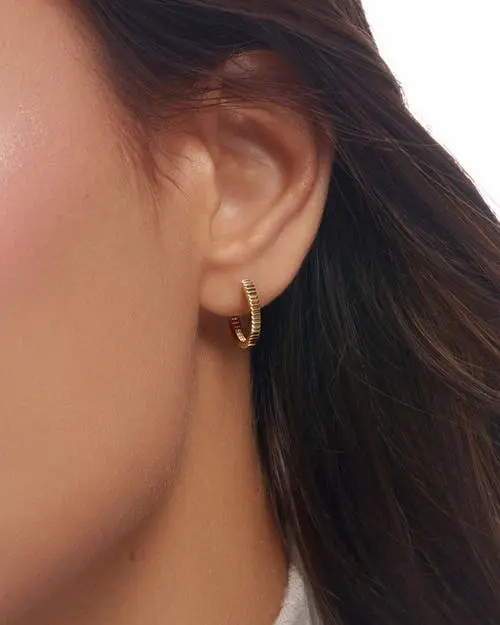 ZARUX Golden Halo Hoop Earrings