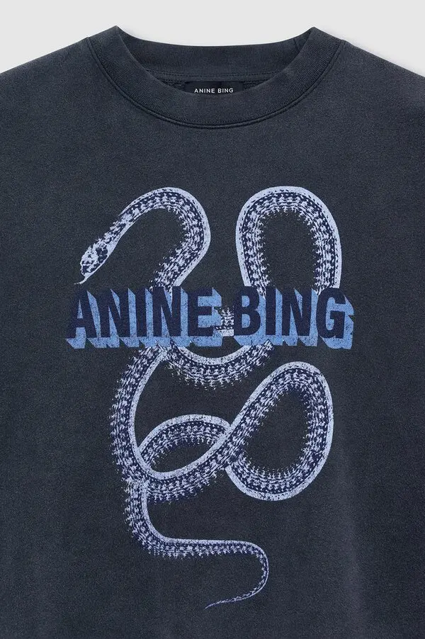 ANINE BING Harvey Crew Snake Sweatshirt