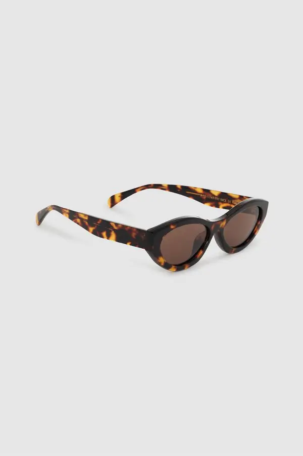 ANINE BING Oval Sunglasses - Dark Tortoise